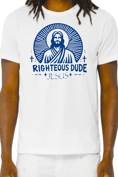 JESUS CHRIST- BLUE- Righteous Dude Apparel